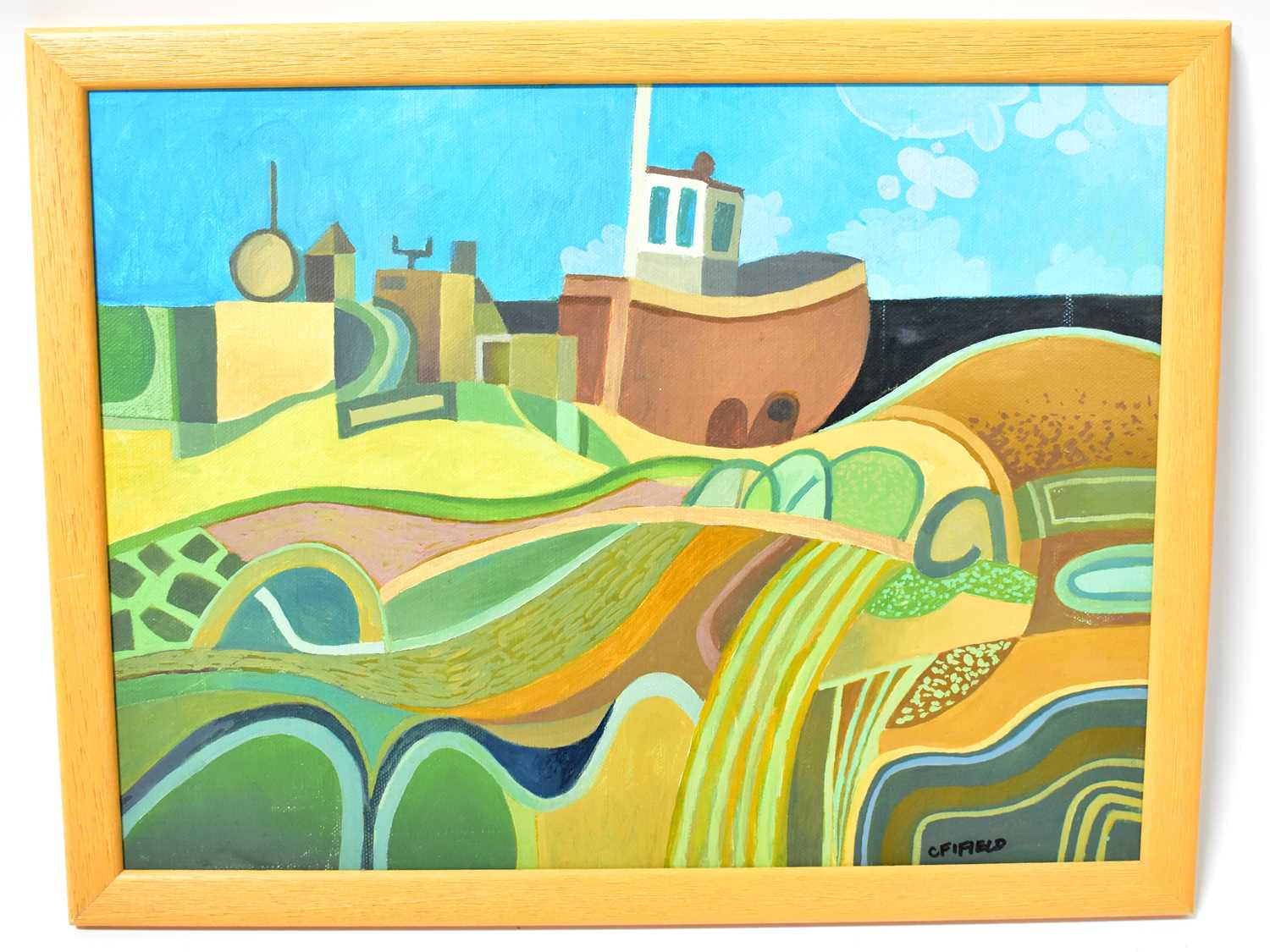 Lot 579 - COLIN FIFIELD (1940-2022); two acrylics on