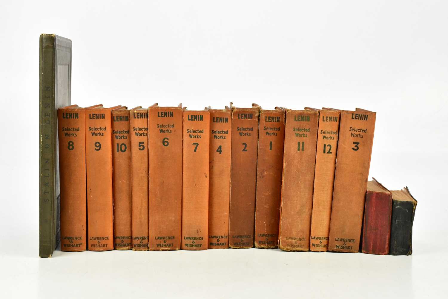 Lot 1853 - V I LENIN SELECTED WORKS, 12 vols, orange