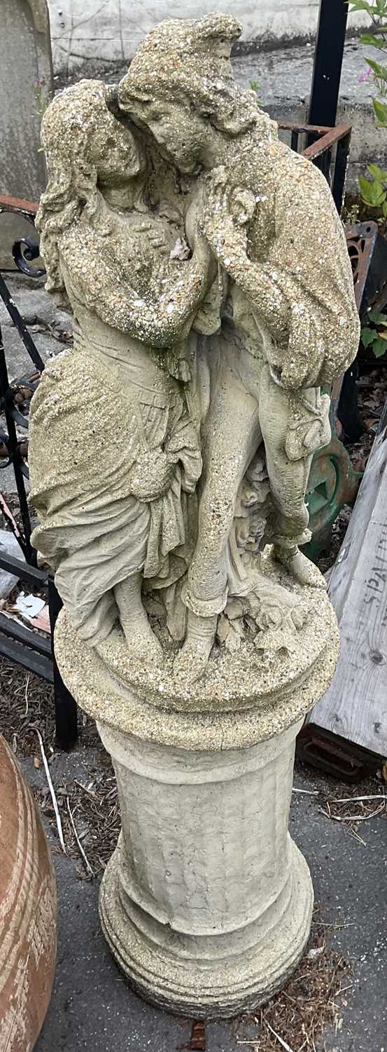Lot 1263 - A modern reconstituted stone figure of a