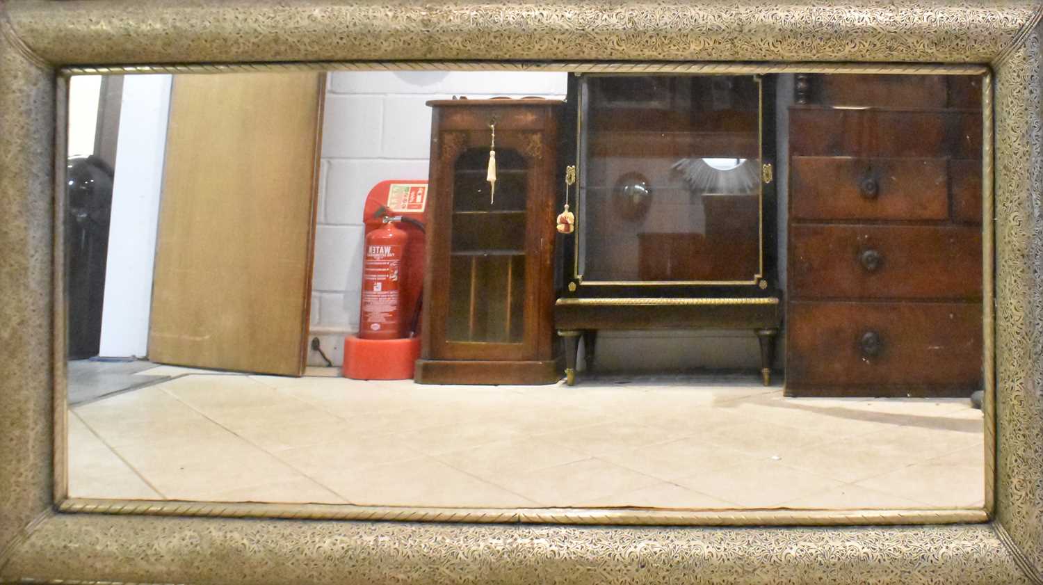 Lot 47 - A large modern Eastern style mirror with