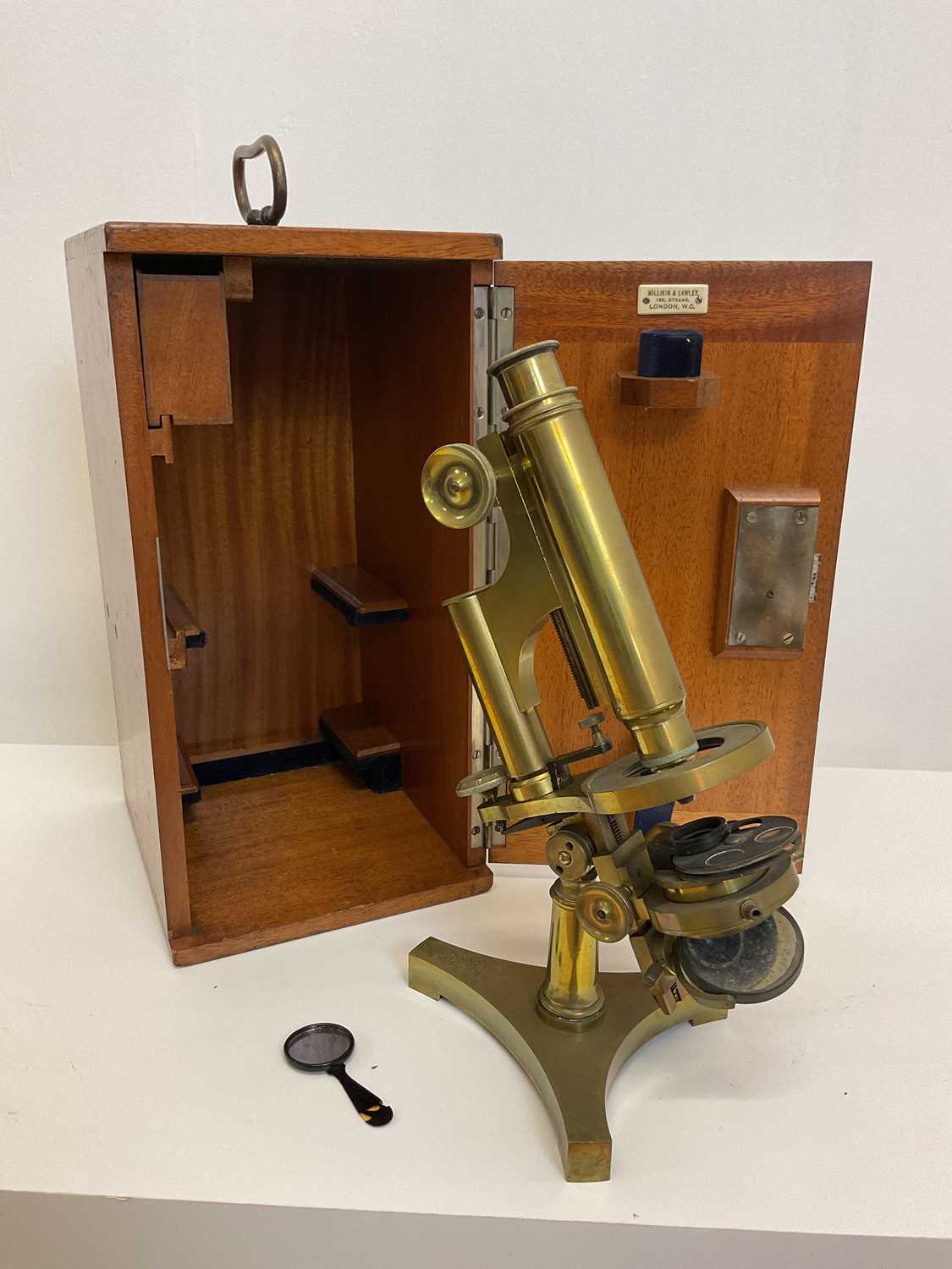 Lot 65 - MILLIKEN & LAWLEY; a mahogany boxed brass