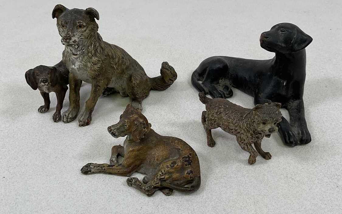 Lot 118 - Three Austrian cold painted bronze models of