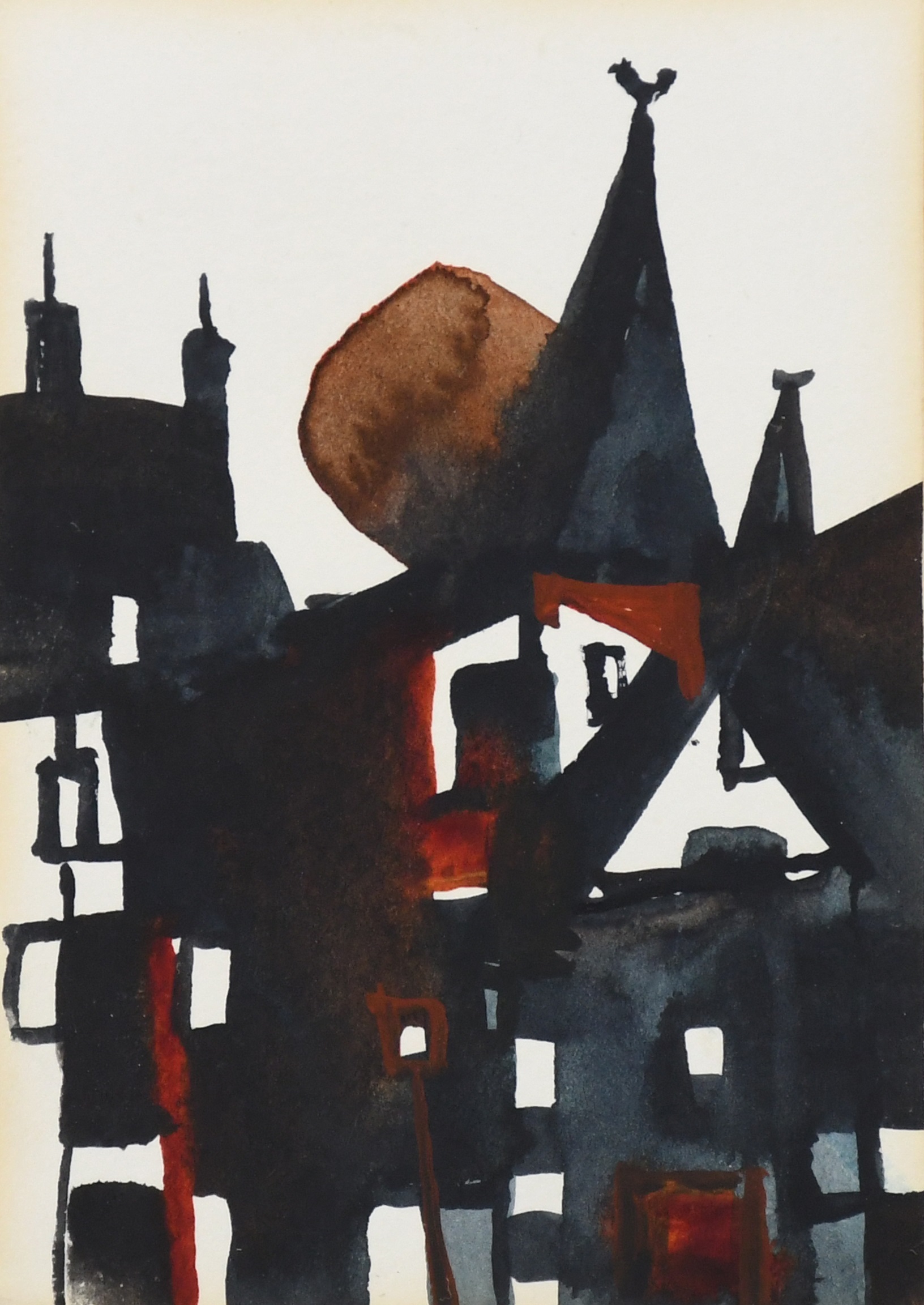 Lot 6233 - PETER OLIVER (1927-2006); watercolour,