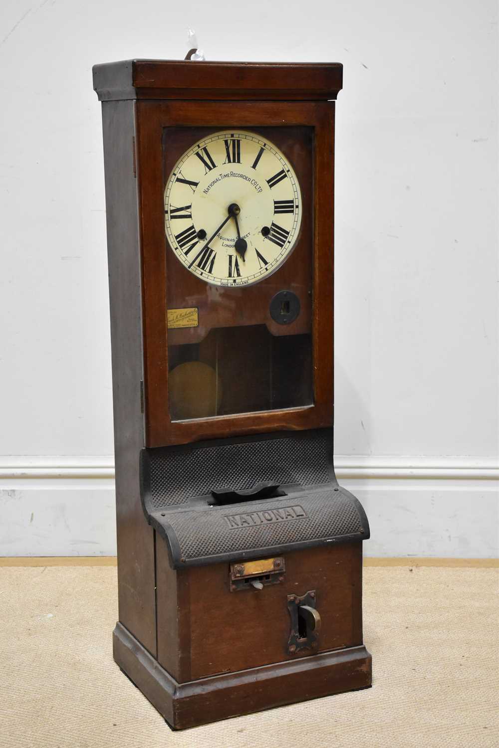Lot 1309 - NATIONAL TIME RECORDING COMPANY; a clocking-