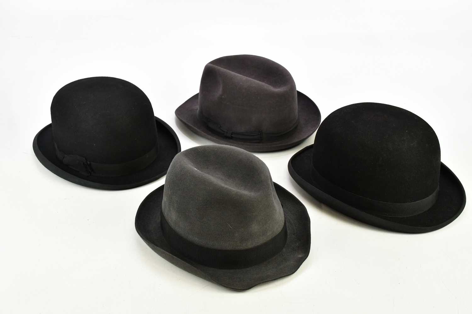 Lot 1550 - Two vintage bowler hats including a Christy'