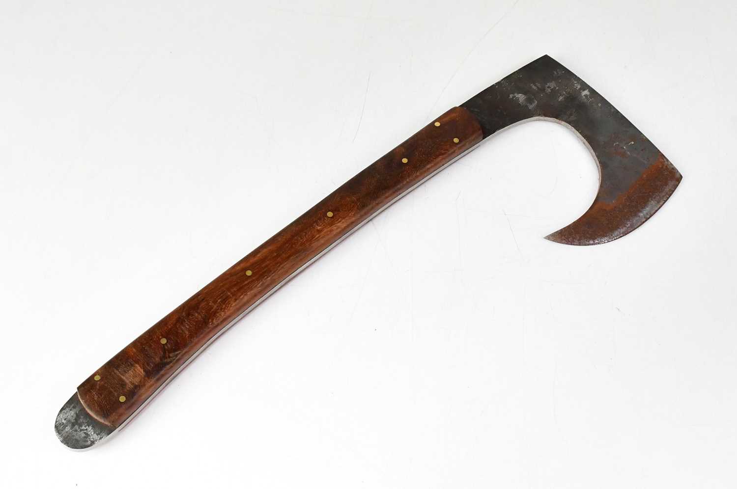 Lot 388 - RAVEN FORGE; a hand forged throwing axe with