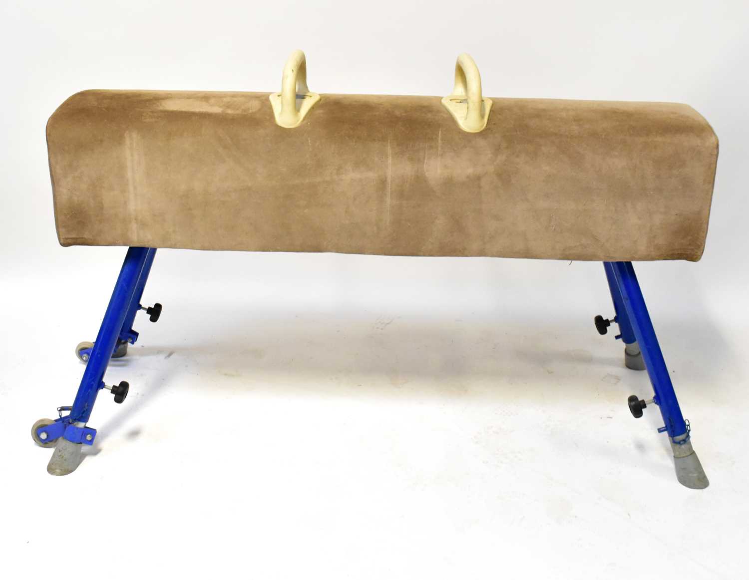 Lot 742 - A large pommel horse with two plastic