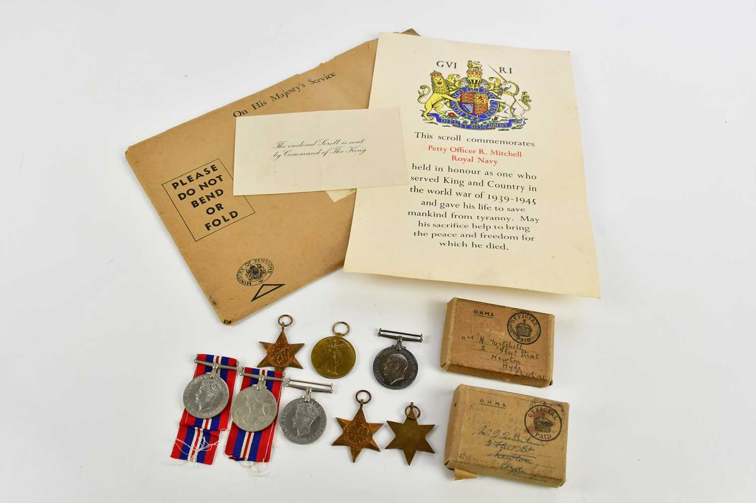 Lot 1283 - A WWI medal pair awarded to 202357 Cpl. H.