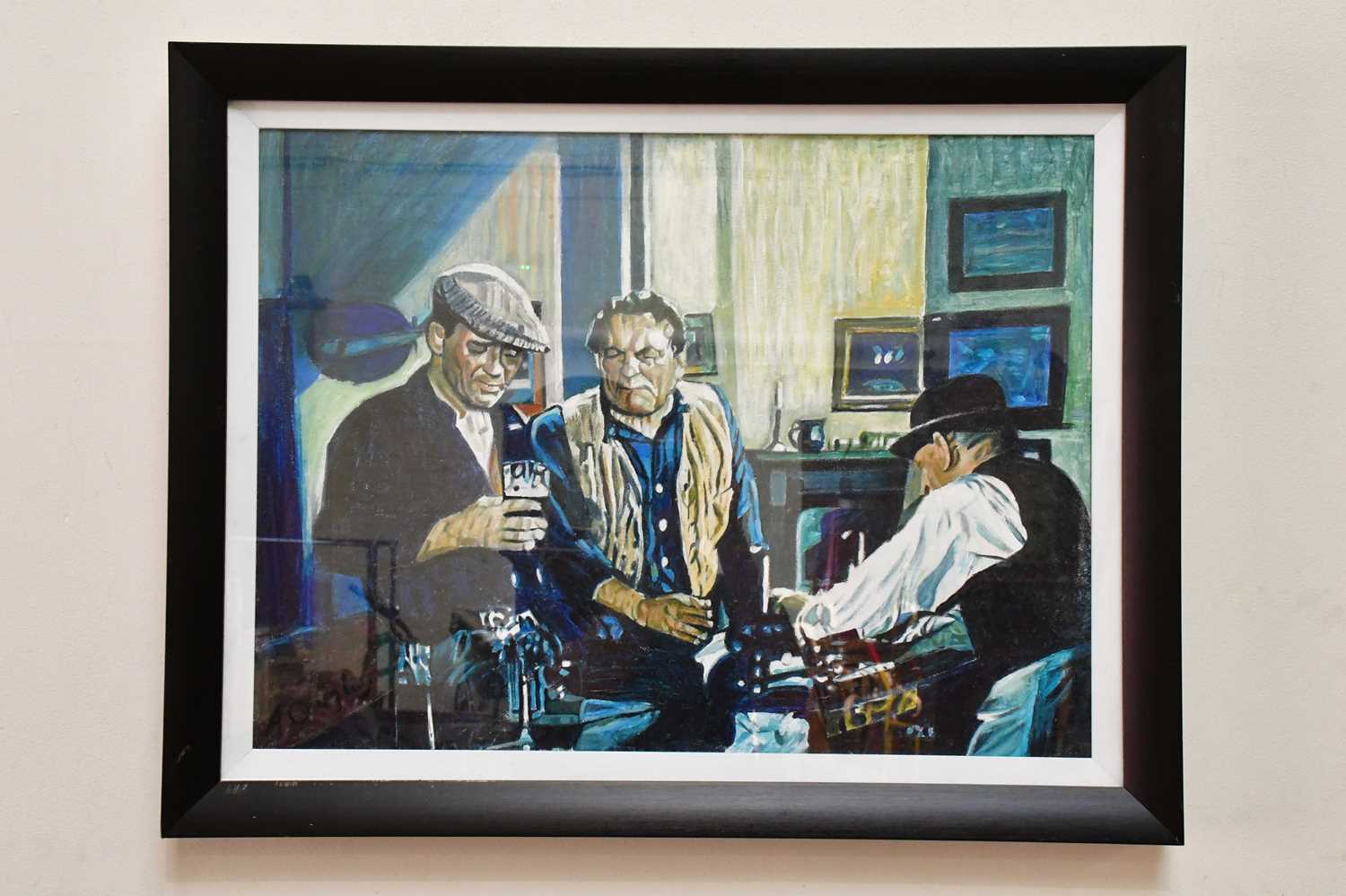 Lot 1770 - ALAN QUIGLEY; oil on canvas, figures