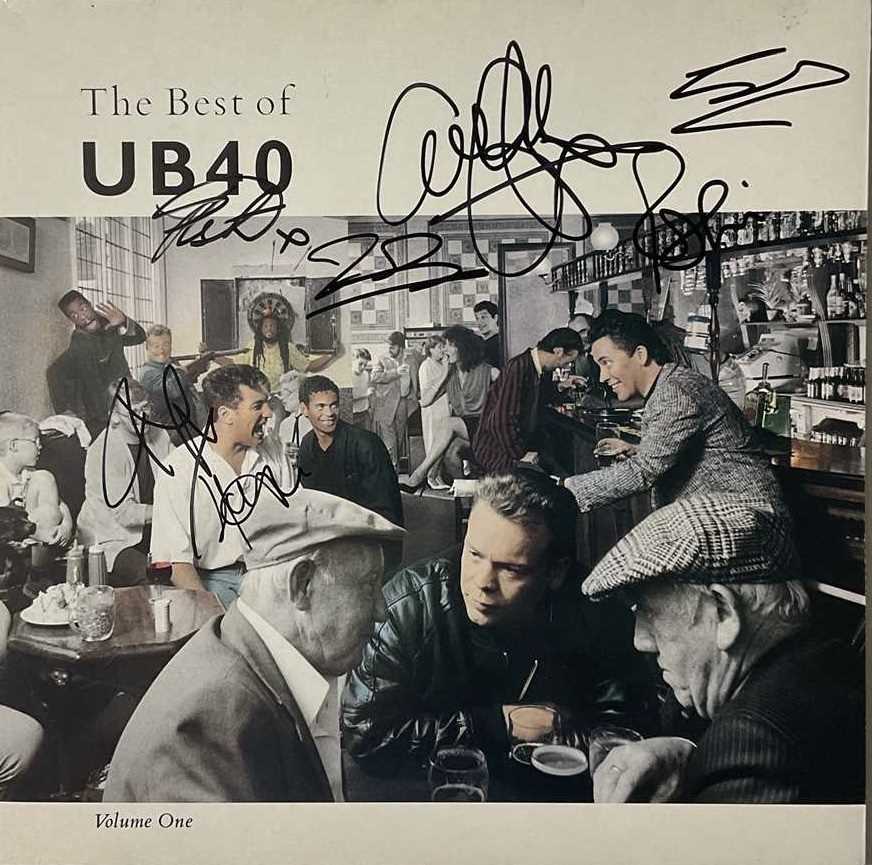 Lot 1704 - UB40; 'The Best of UB40' signed album with