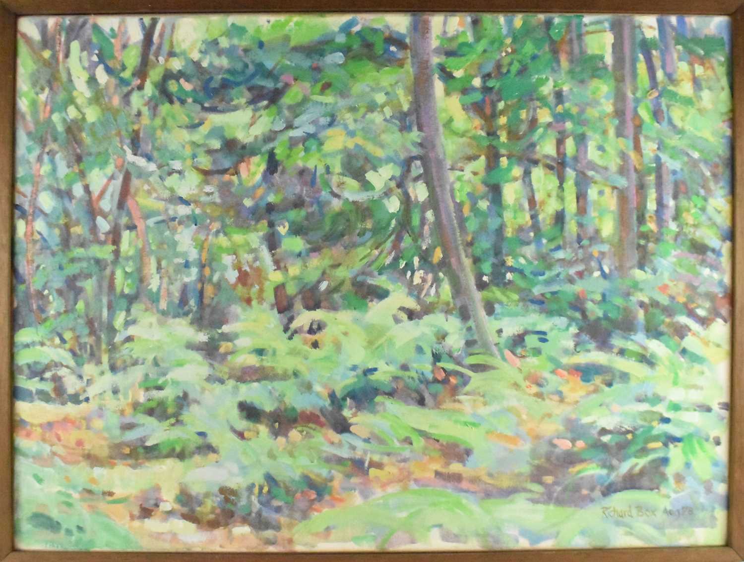 Lot 268 - RICHARD BOX; oil on canvas, rural scene,