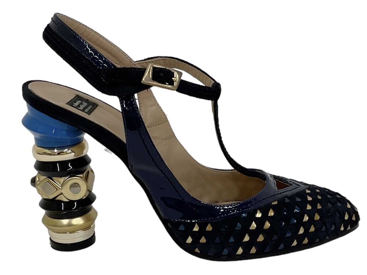 Lot 558 - ROBERTO BOTTICELLI; a pair of lady's blue