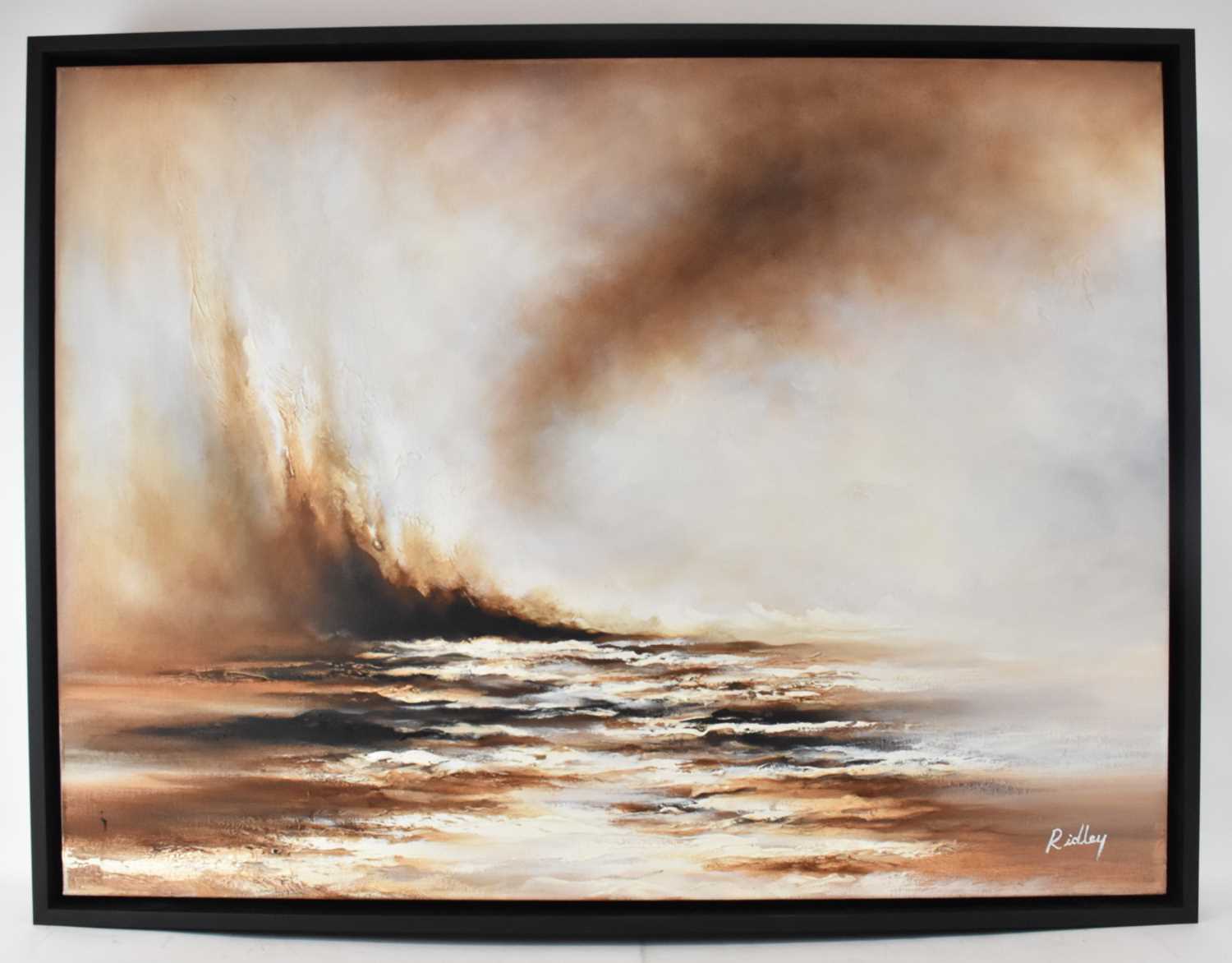 Lot 242 - DAVID RIDLEY; oil on canvas, 'Wild Shore',