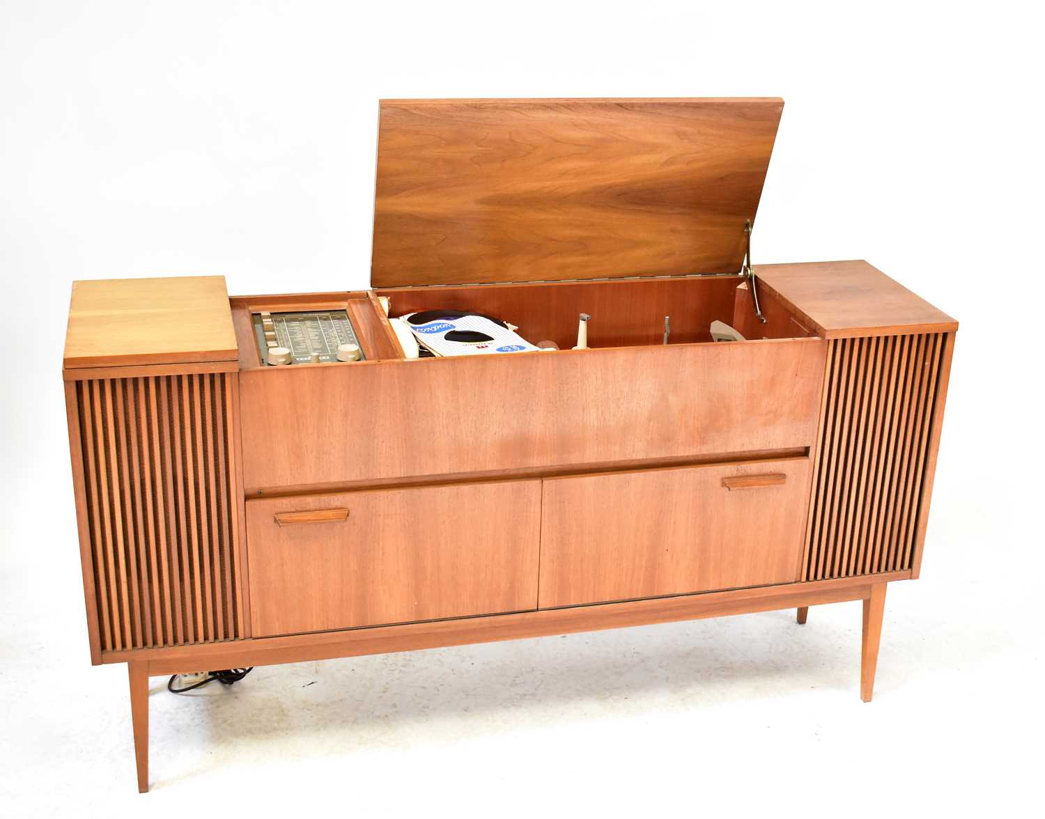 Lot 54 - BELCANTO; a mid-century teak cased radiogram