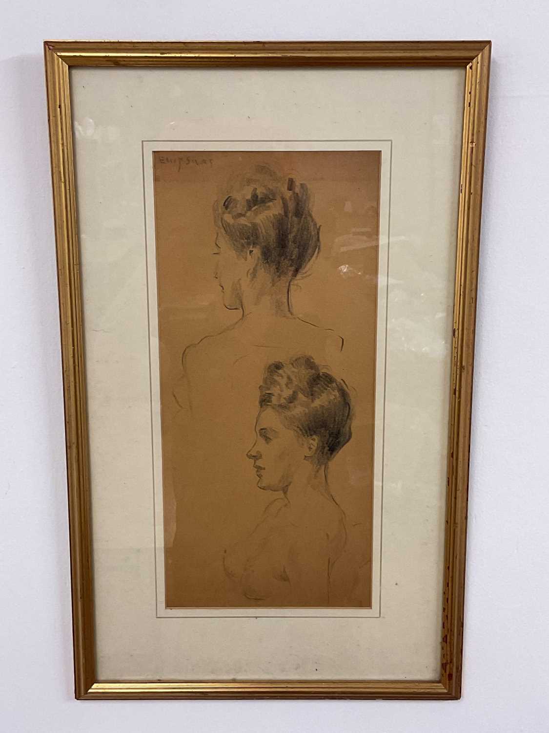 Lot 345 - ELLIS SILAS (1883-1972); charcoal study,