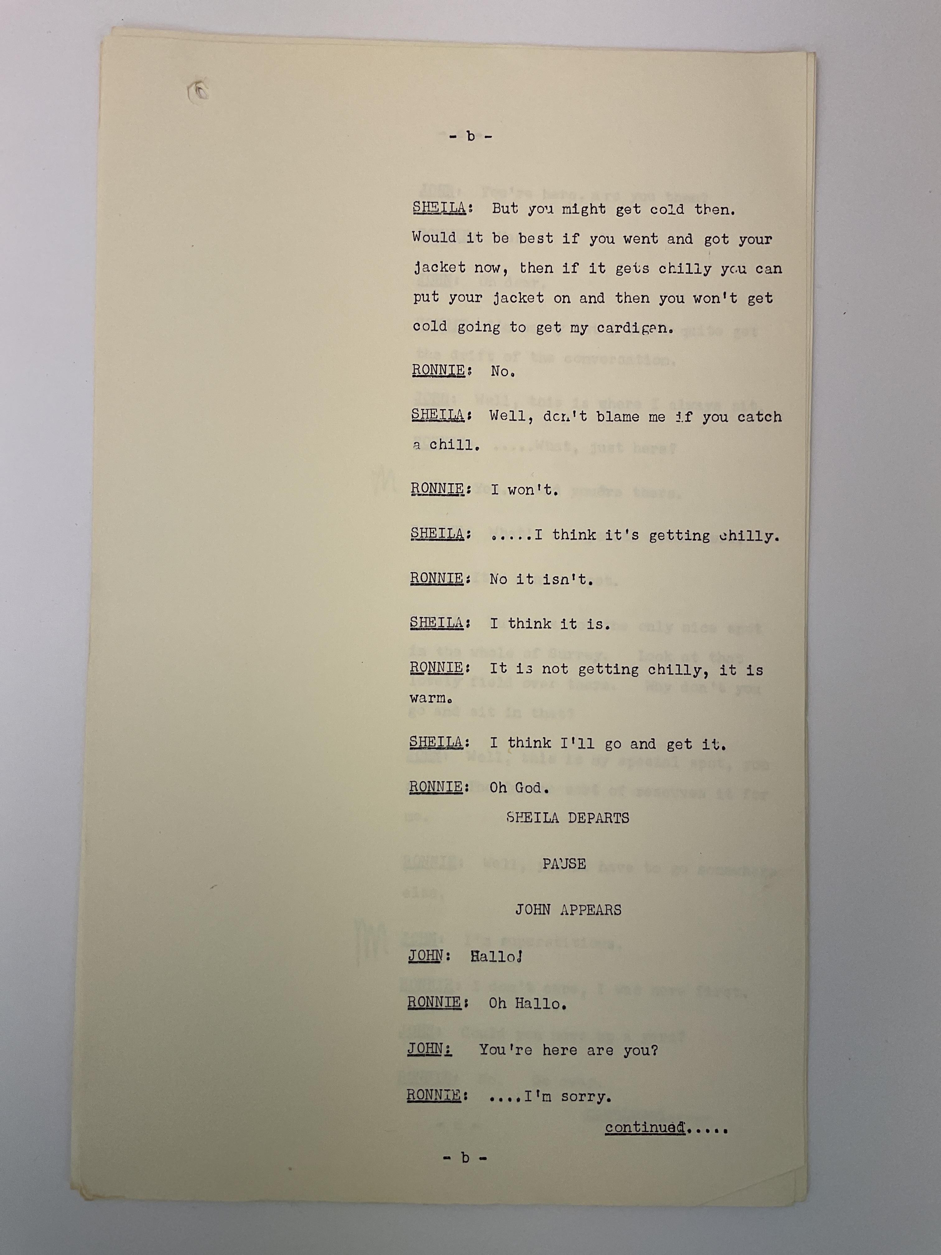 Lot 1902 - JOHN CLEESE; his personal six page script,