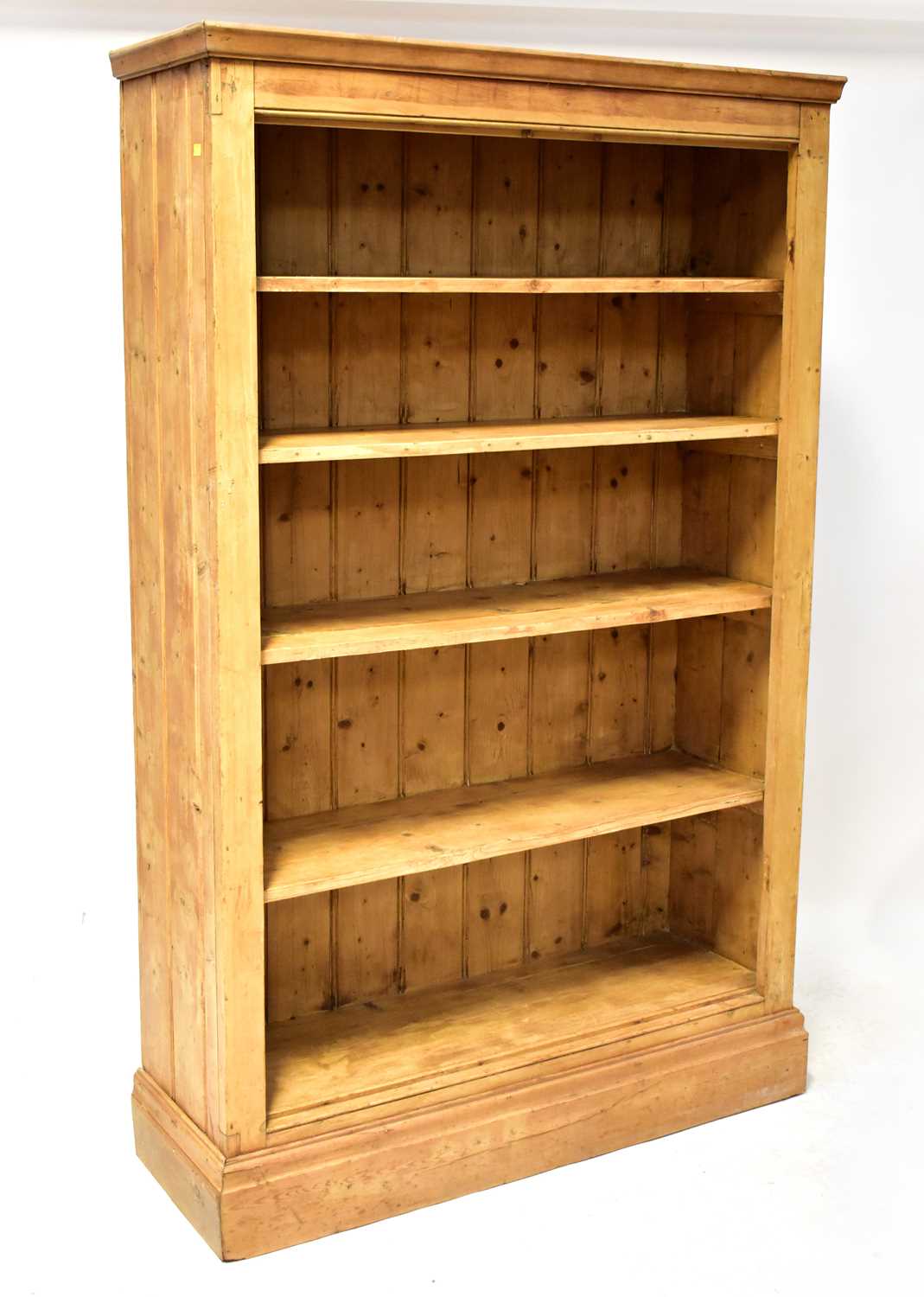 Lot 115 - A large modern rustic pine bookcase with