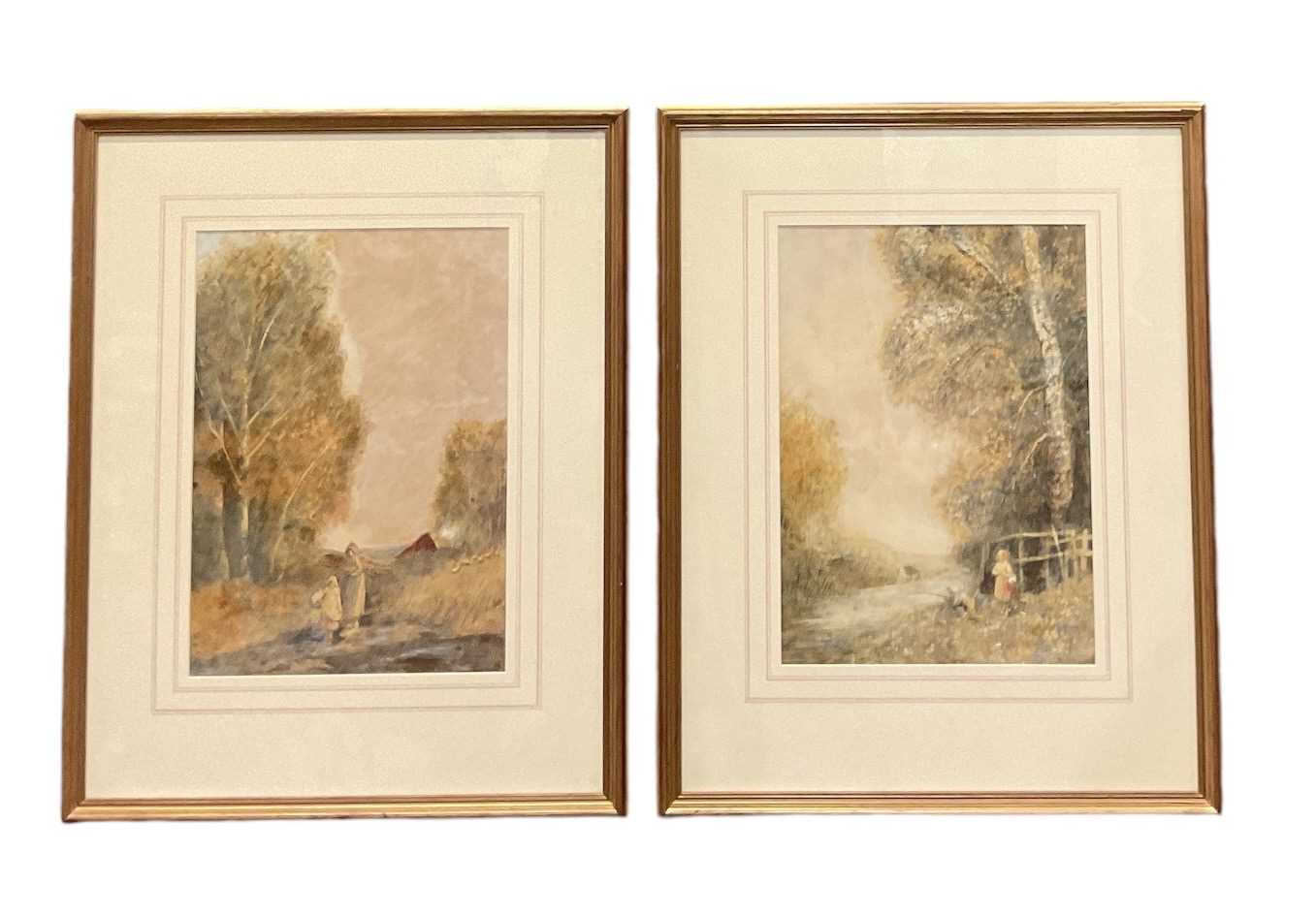 Lot 254 - FREDERICK HINES; a pair of 19th century