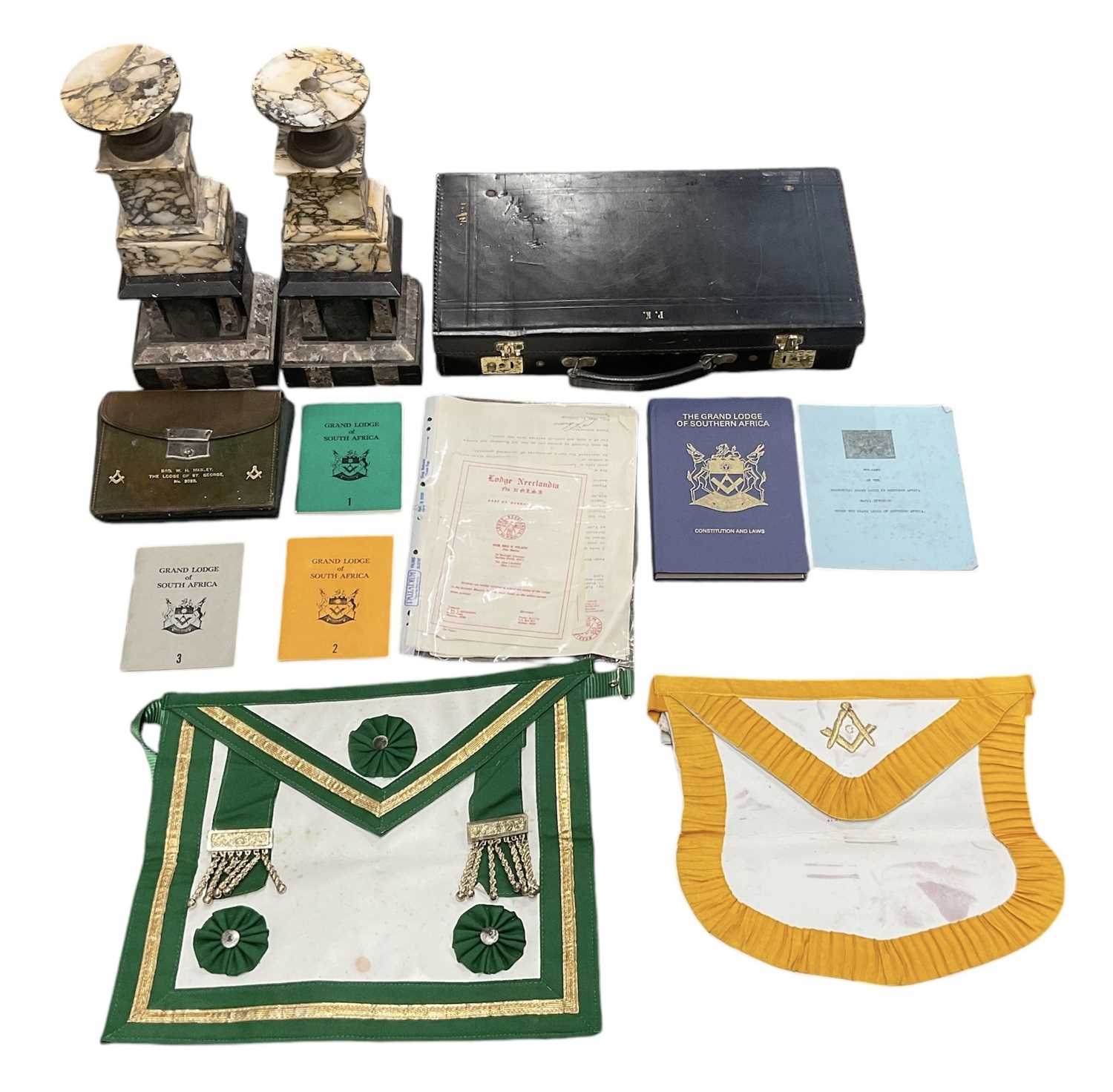 Lot 321 - A pair of Victorian slate plinth bases, with