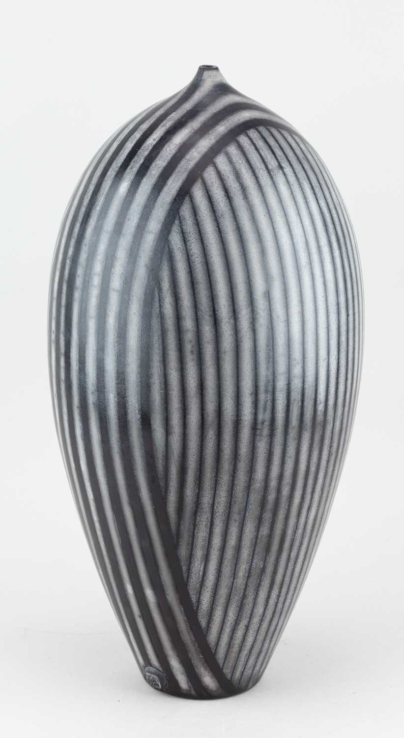 Lot 671 - TIM ANDREWS (born 1960); a tall raku humbug