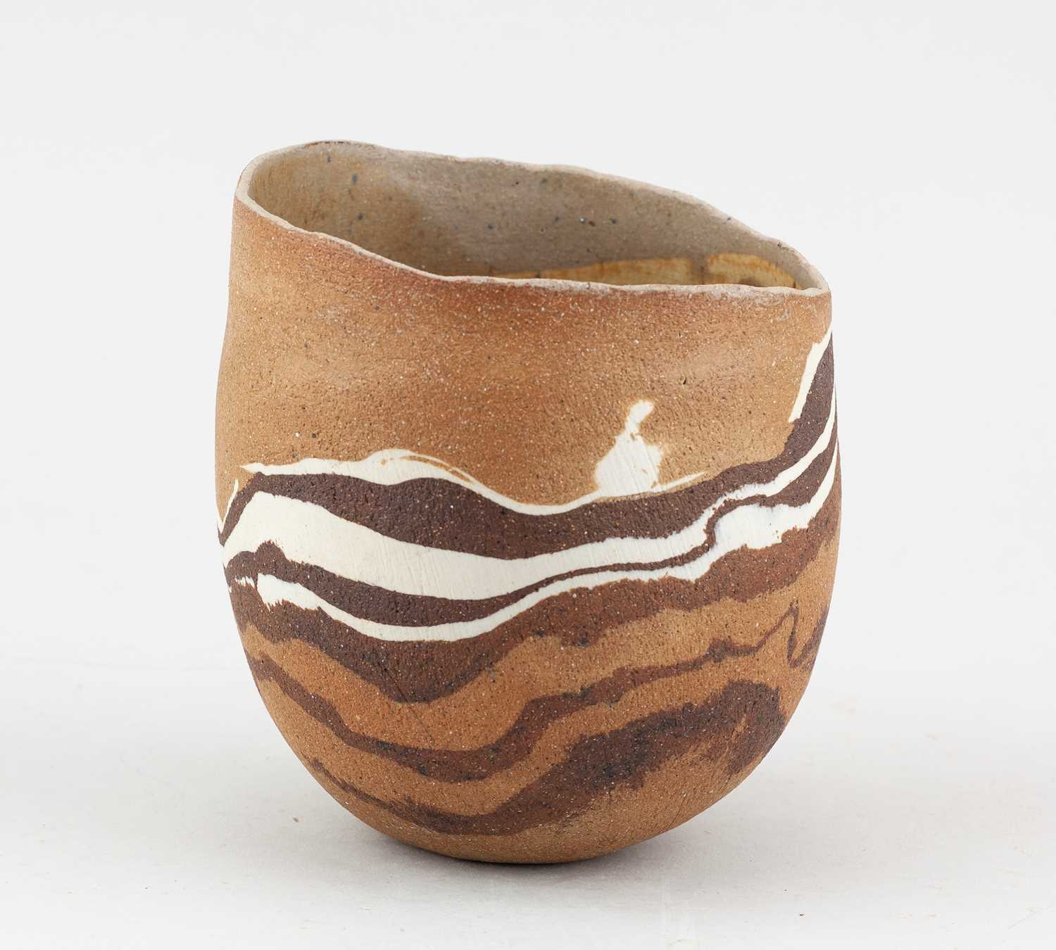 Lot 658 - SUE VARLEY; an earthenware vessel with
