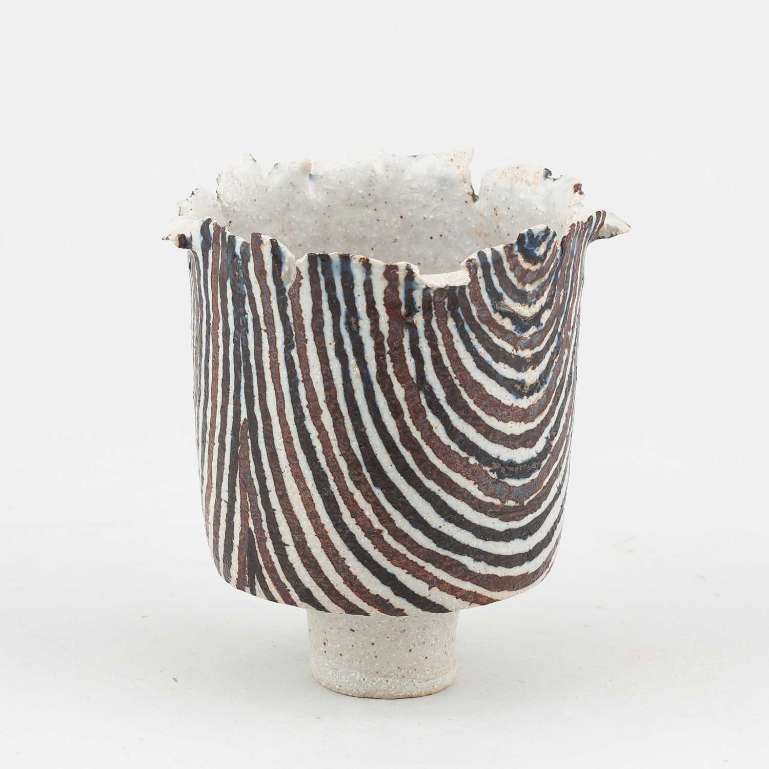 Lot 287 - DEREK DAVIS (1926-2008); a stoneware footed