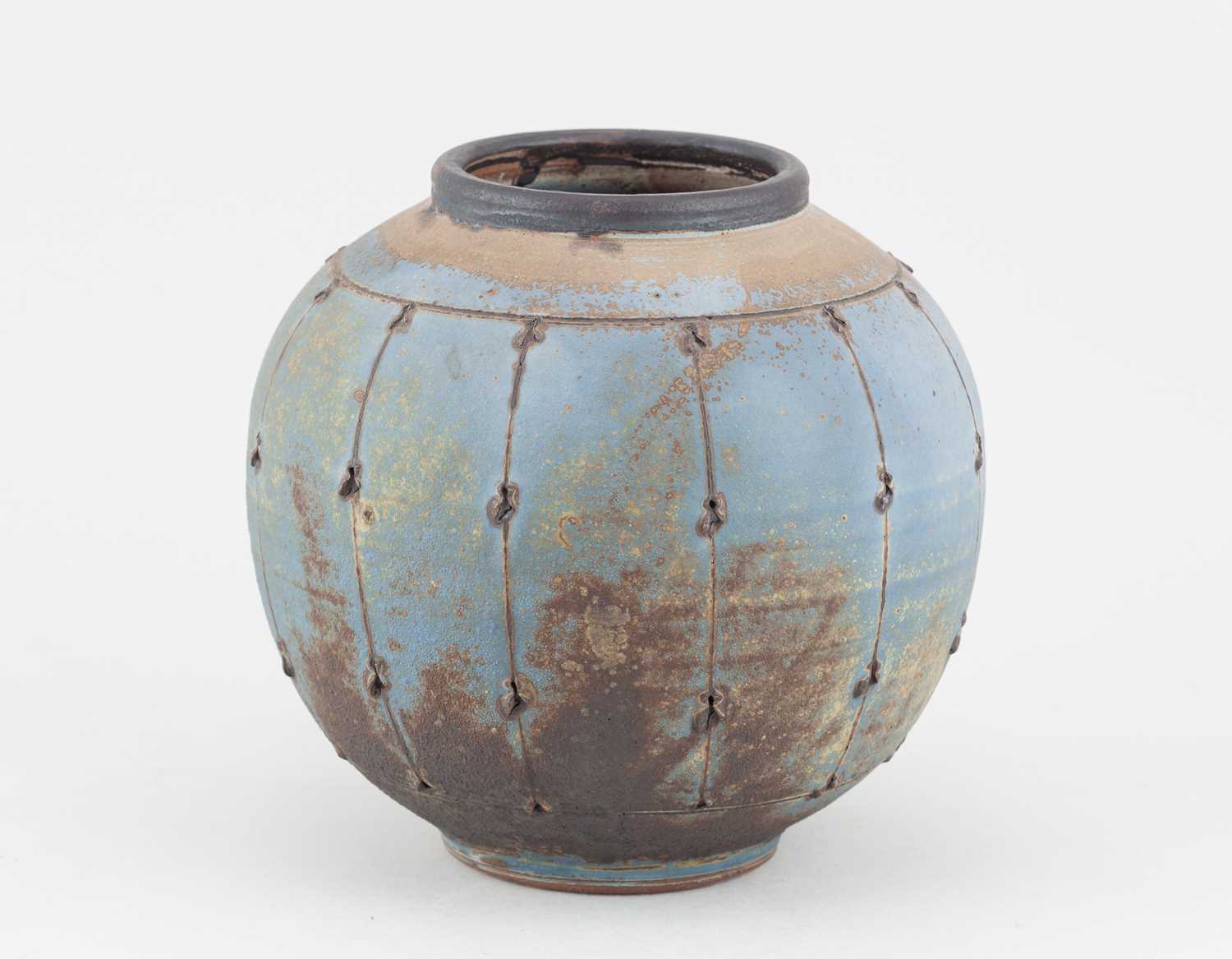 Lot 16 - CHRIS BRAMBLE; a globular stoneware jar