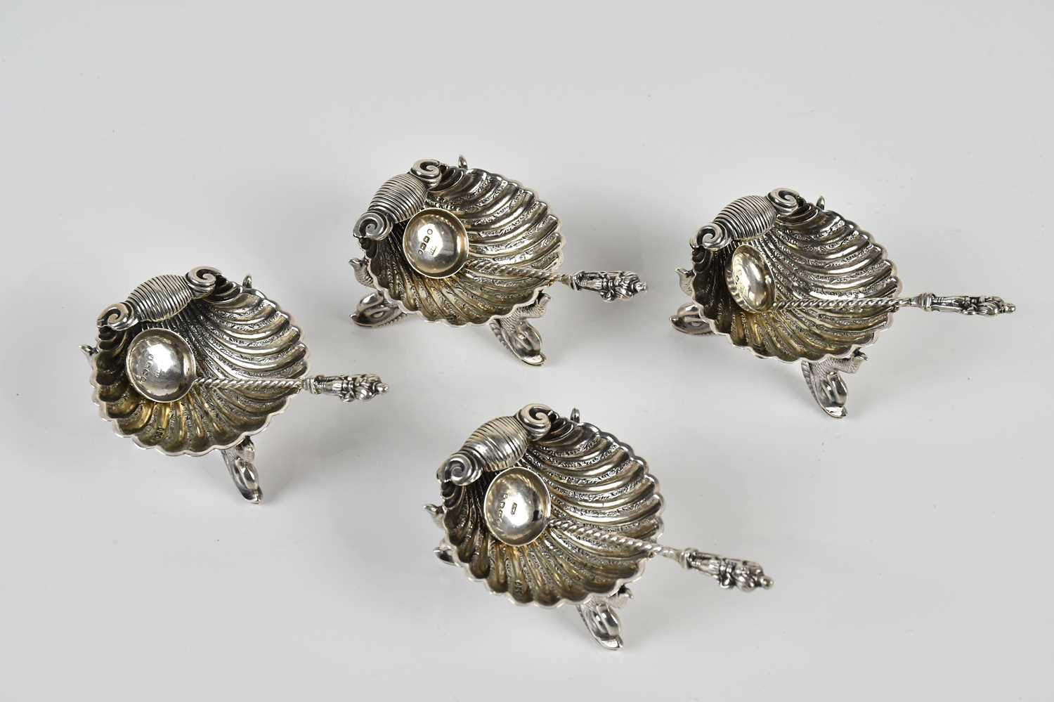 Lot 1444 - GEORGE UNITE; four Victorian hallmarked