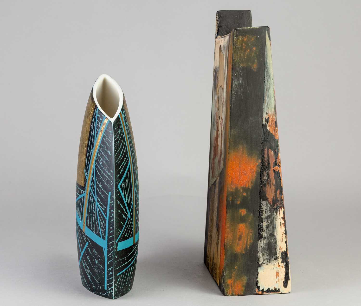 Lot 769 - TONY LAVERICK (born 1961); a black porcelain